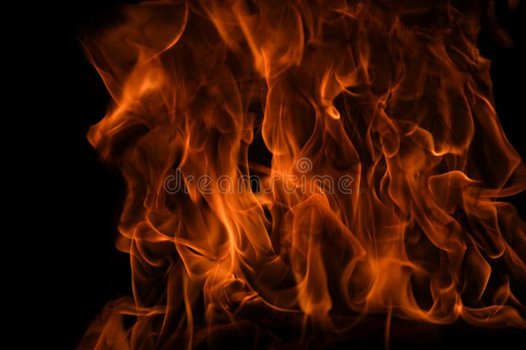 Texture of Fire on a Black Background. Abstract Fire Flame Background ...