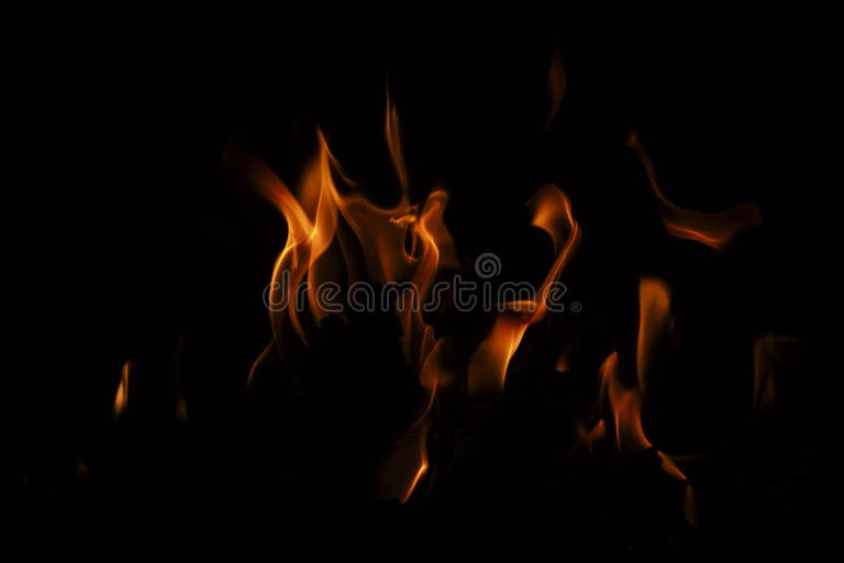 Texture of Fire on Black Background. Abstract Fire Flame Background ...