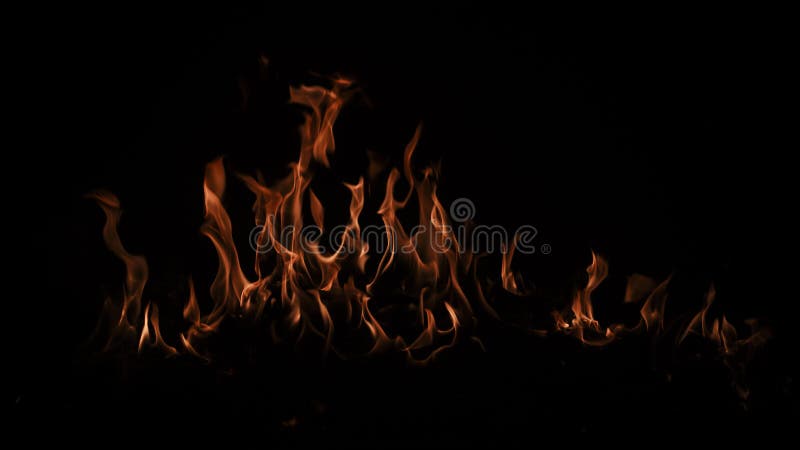 Texture of Fire on Black Background. Hell Bonfire. Texture of Fire on a ...