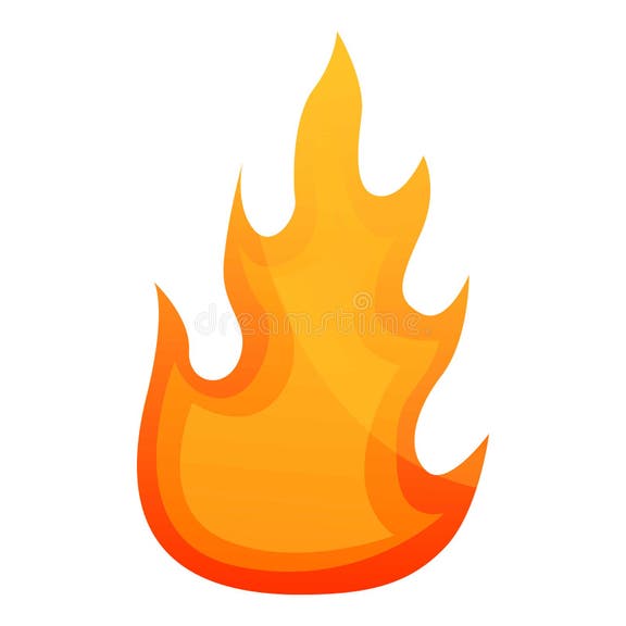 Texture Fire Flame Icon, Cartoon Style Stock Vector - Illustration of ...