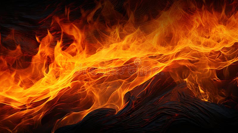 The Texture of Fire Lines with Smooth Transitions from Orange To Yellow ...