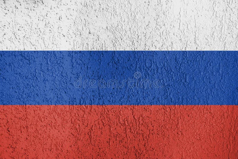 The Texture of the Flag of Russia on the Wall Stock Image - Image of ...