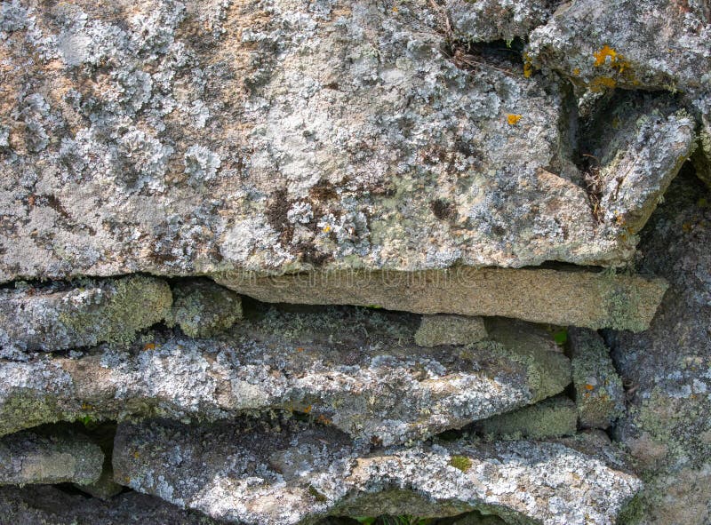 Texture of Flat Stones Stacked To Form a Wall Stock Image - Image of ...