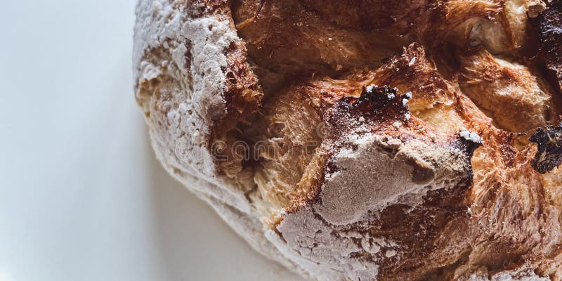 Texture of Fluffy Bread with Crispy Crust Stock Photo - Image of ...