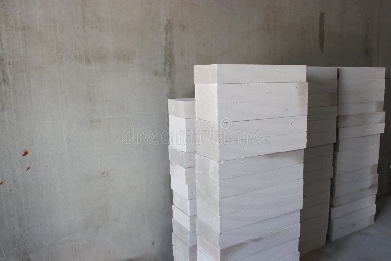 The Texture of the Foam Blocks for Construction of Walls, Concrete ...