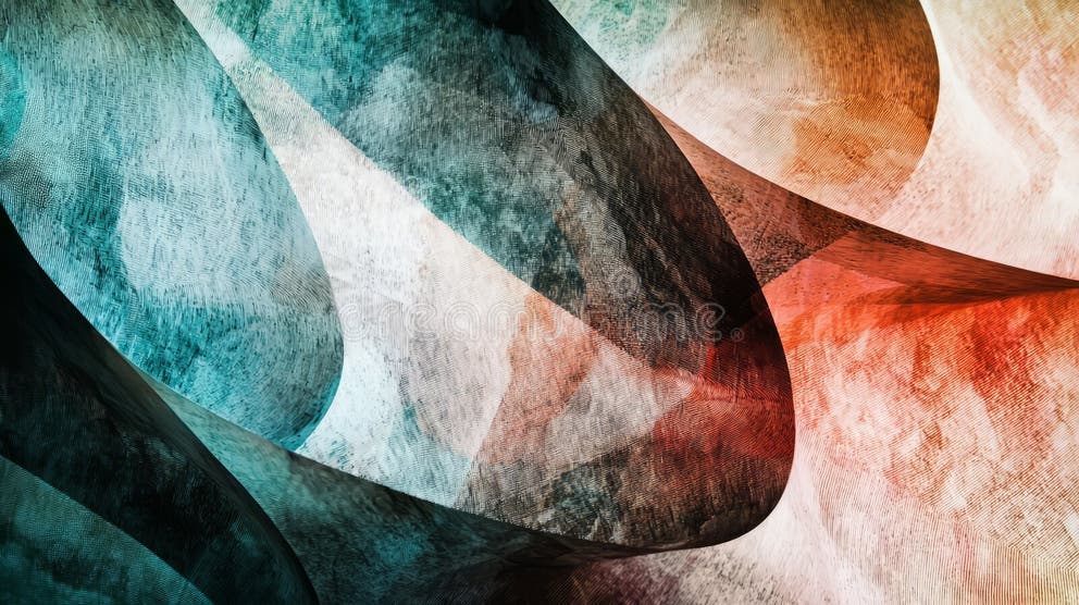 Texture of Folded Toned Paper with an Abstract Pattern Superimposed ...