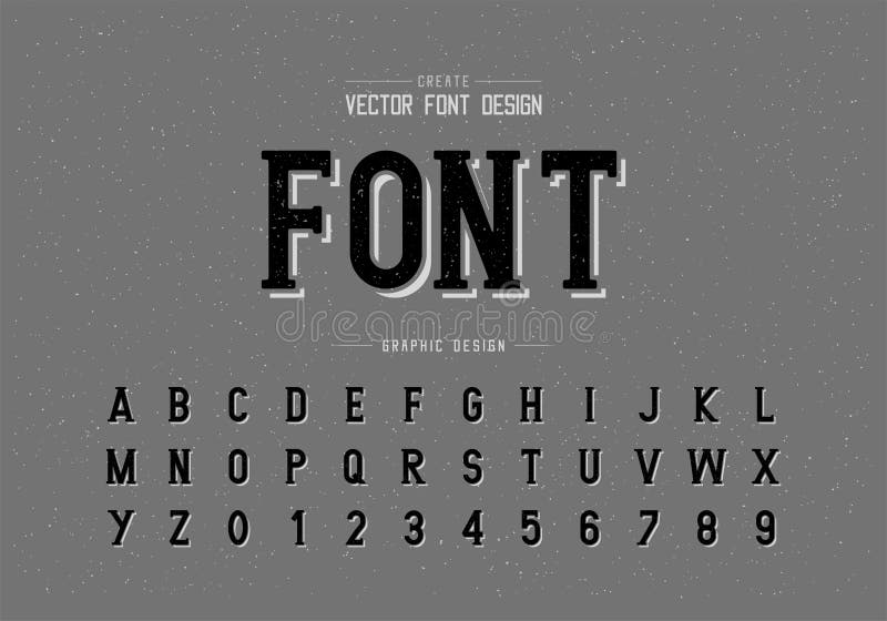 Texture Font and Alphabet Vector, Writing Style Typeface Letter and ...