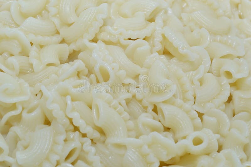 The Texture of the Food, the Pasta Boiled Pale Yellow in Color on a ...