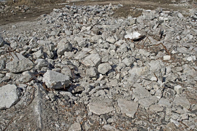 Texture in the Form of Scattered Stones Remains of a Destroyed Building ...
