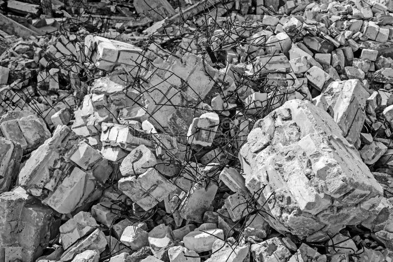 Texture in the Form of Scattered Stones Remains of a Destroyed Building ...