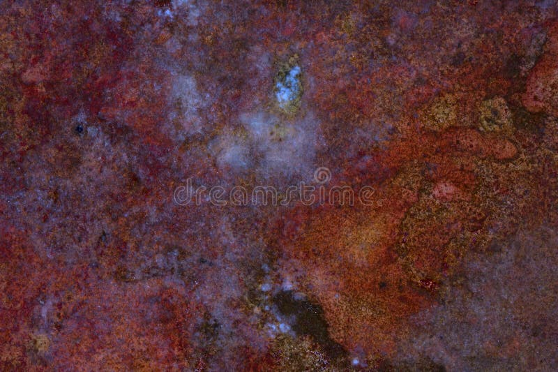 Texture. Fragment of a Wet Rusty Metal Structure Covered in White Mold ...