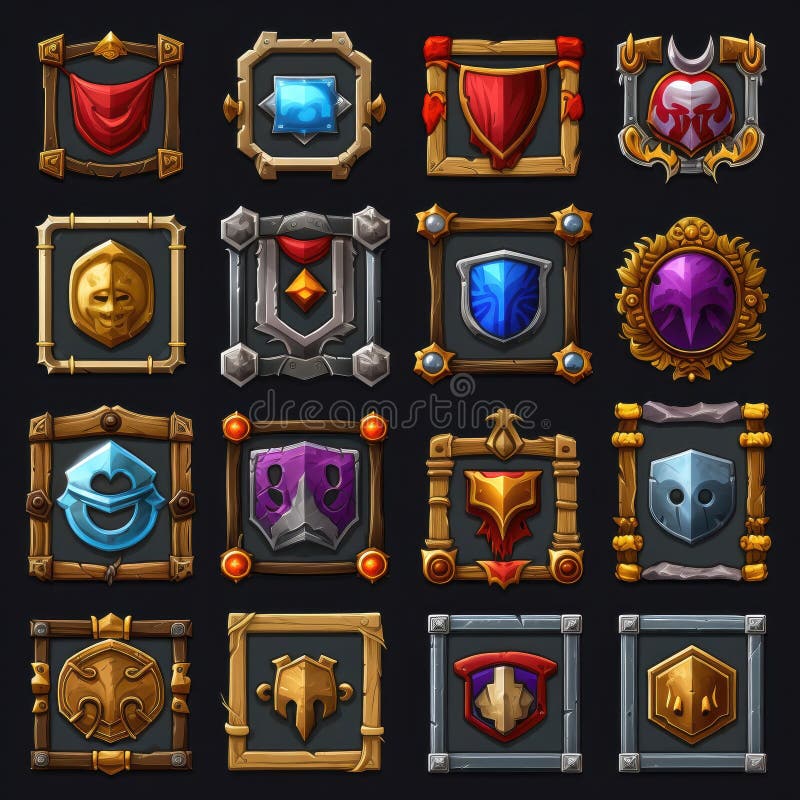 Texture Frame Medieval Ai Generated Stock Illustration - Illustration ...