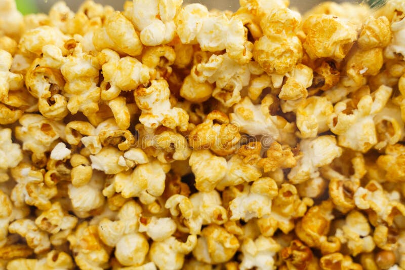 The Texture of Freshly Popped Popcorn. Stock Image - Image of movie ...
