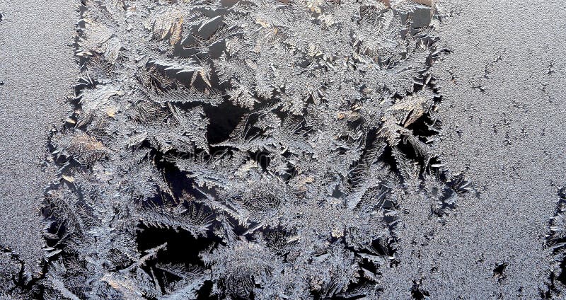 Texture of Frosty Patterns on the Winter Window Stock Image - Image of ...