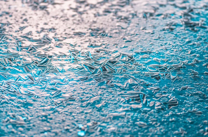 The Texture of the Frozen Blue Ice, Closeup Stock Image - Image of ...