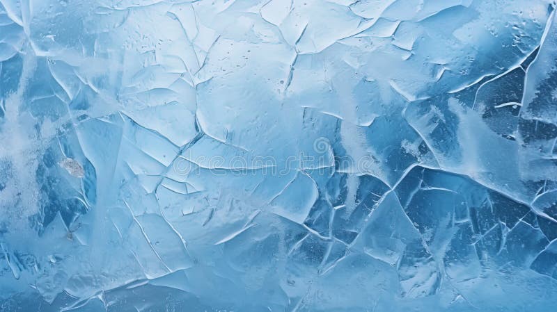 The Texture of Frozen Glass with Transparent Ice Plates Stock ...
