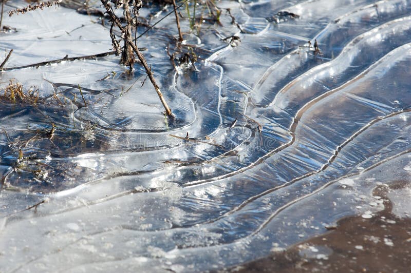 Texture. Frozen puddle stock photo. Image of cold, edge - 122720200