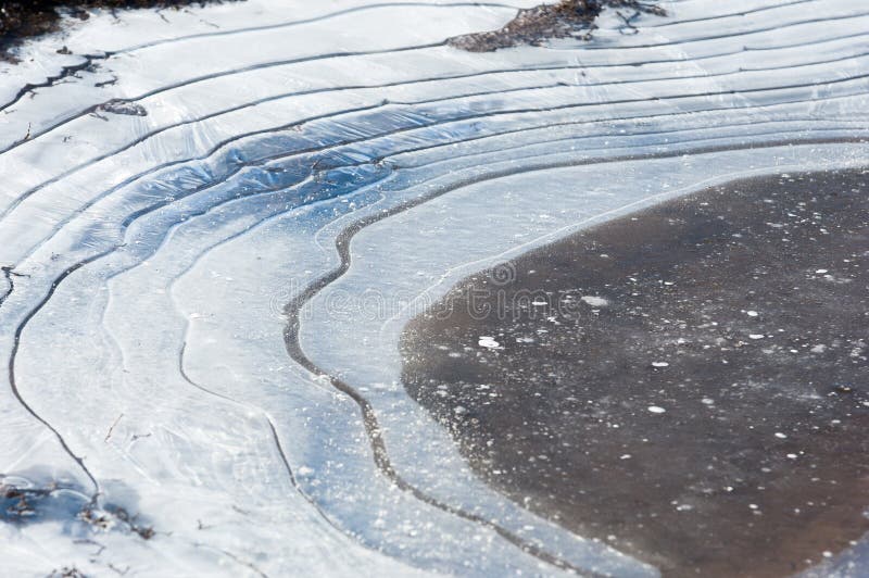 Texture. Frozen puddle stock photo. Image of open, closeup - 80180884