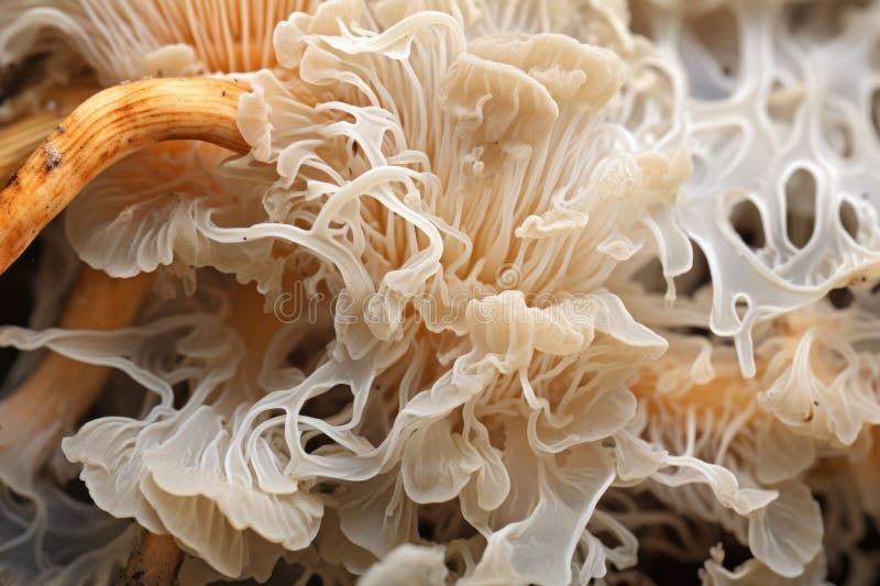 Texture of Fungus Mycelium in Natural Colors. Mushrooms Background ...