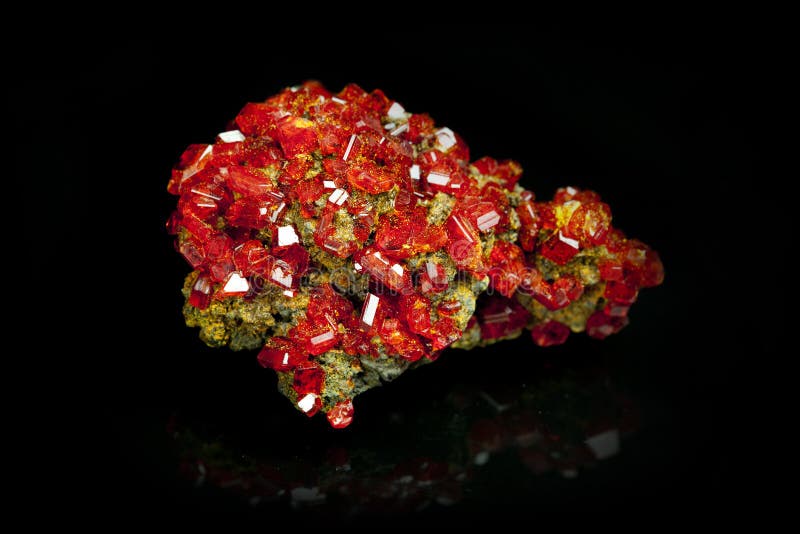 Texture of Gem, Red Crystal Garnet Stock Image - Image of geologic ...