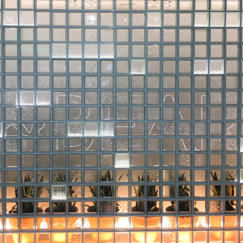 Texture of a Glass Carved Transparent Square Thick Small Decorative ...