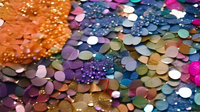 Texture of a Glittercovered Plastic, with Chunky Particles Evenly ...