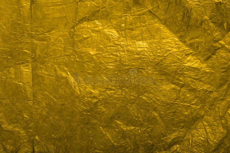 Texture of Gold Crumpled Wrapping Paper Stock Photo - Image of ...