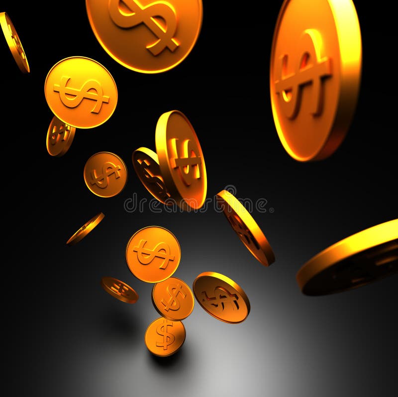 The Texture Of Dollar Coins Stock Illustration - Illustration of ...