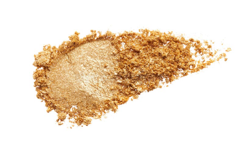 Texture of Gold Eye Shadow Isolated on White Stock Photo - Image of ...