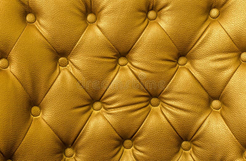 Texture of Gold Leather Vintage Sofa Stock Image - Image of vintage ...