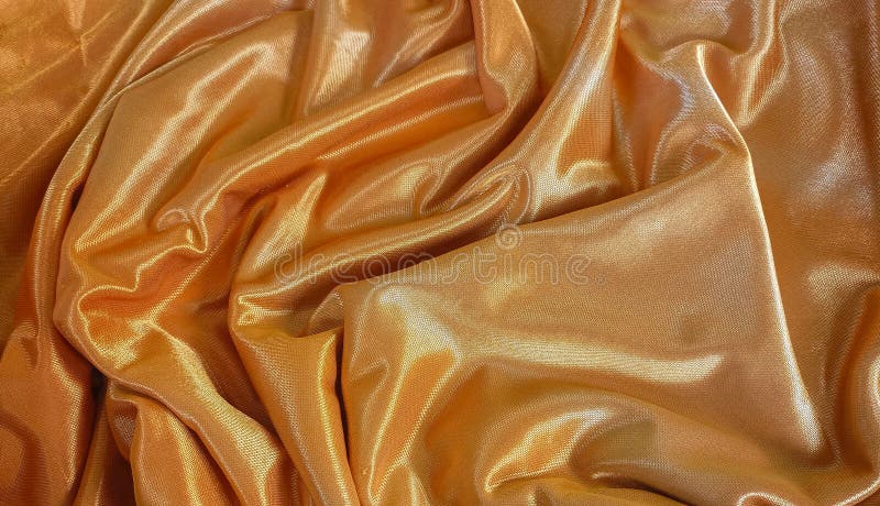 Texture Gold Linen Fabric, Crumpled Linen Background Stock Photo ...