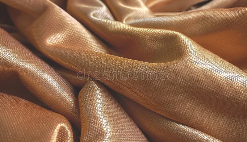 Texture Gold Linen Fabric, Crumpled Linen Background Stock Photo ...