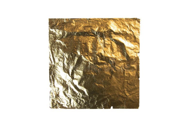 Texture of Gold Paper Sheet Isolated on White Stock Photo - Image of ...