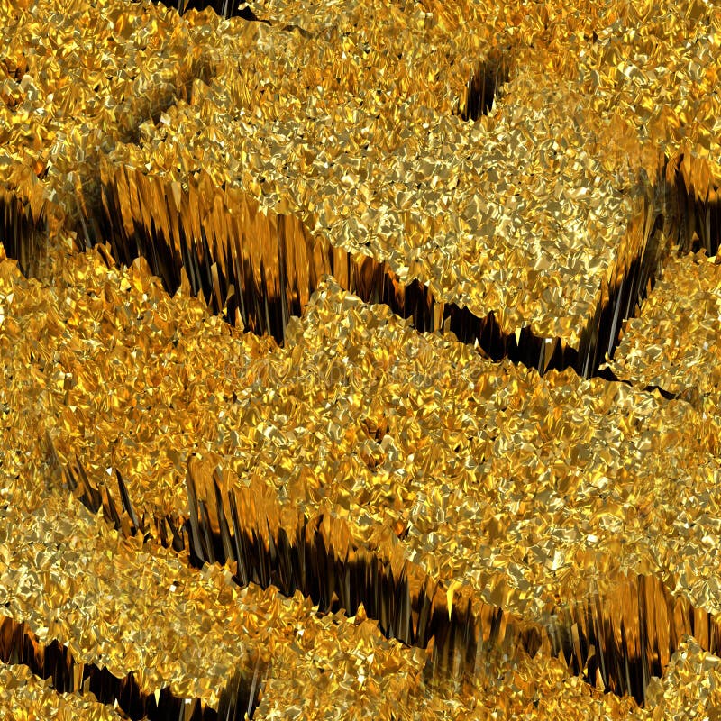 The Texture of a Golden Brick with an Uneven Surface. Gold Seamless ...