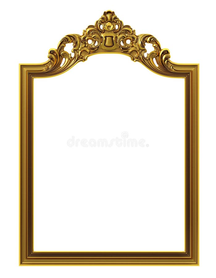 Texture of Golden Classic Arched Frame Stock Illustration ...
