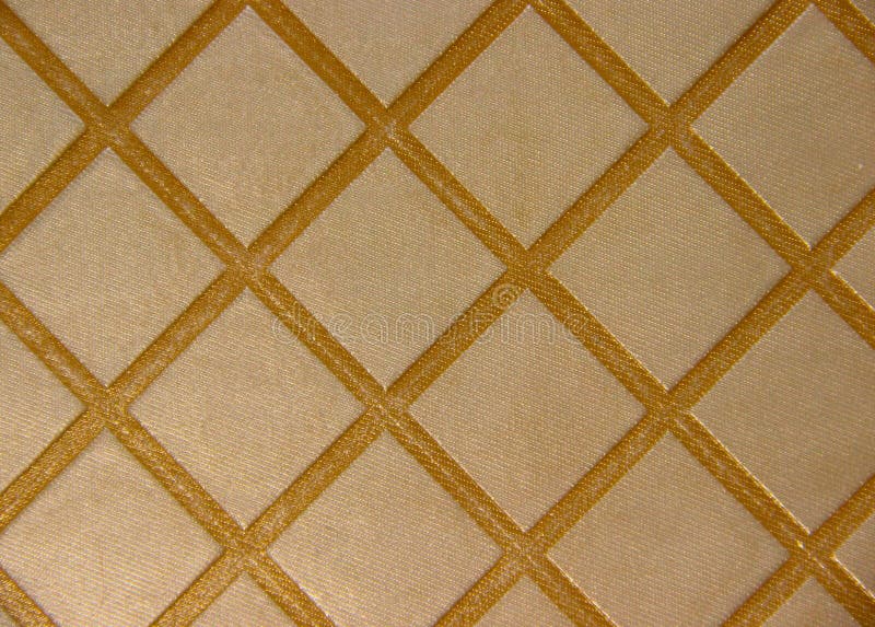 Texture of Golden Fabric with Square Pattern Stock Image - Image of ...