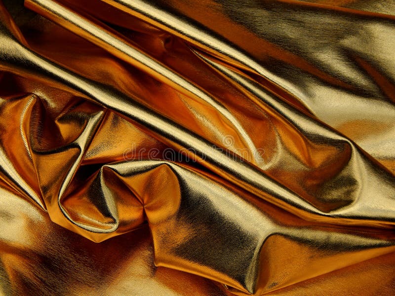 Texture of Golden Material Satin Close Up Stock Image - Image of ...