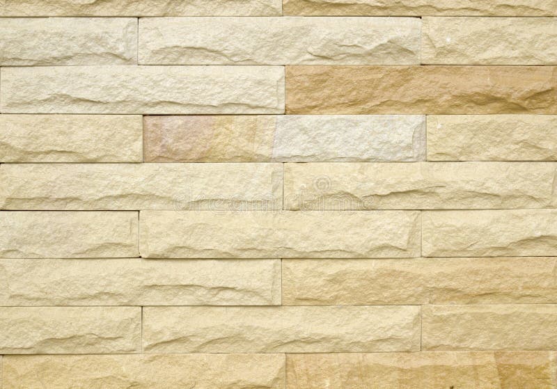 Texture of Golden Sandstone Bricks Background Stock Image - Image of ...