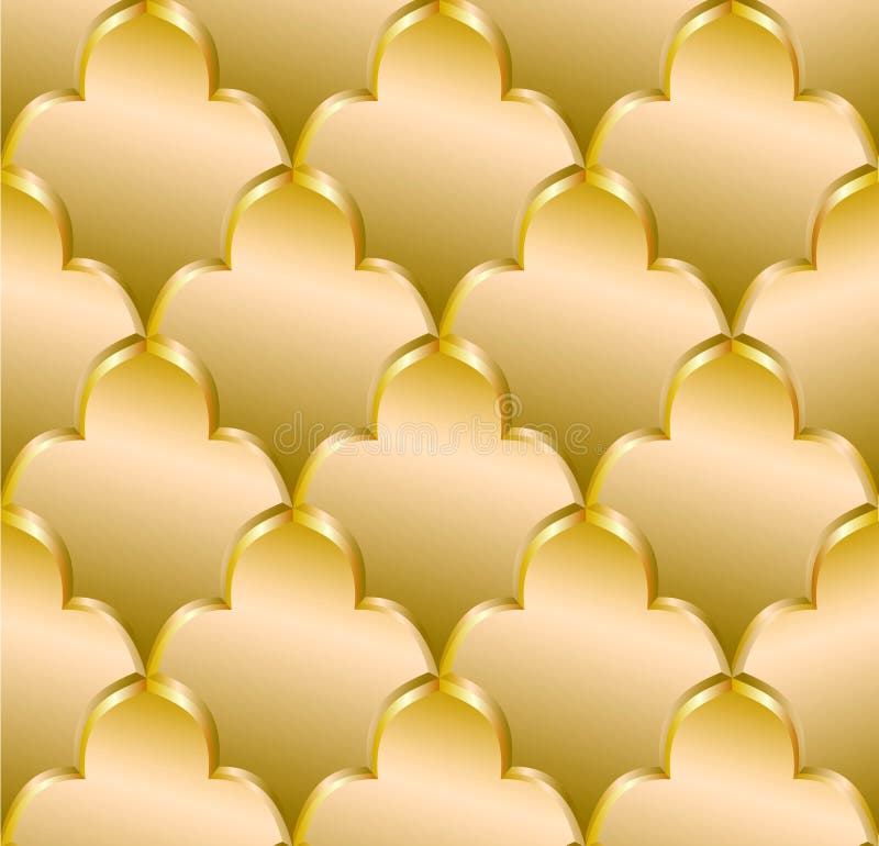 The Texture of Golden Scales Stock Vector - Illustration of culture ...