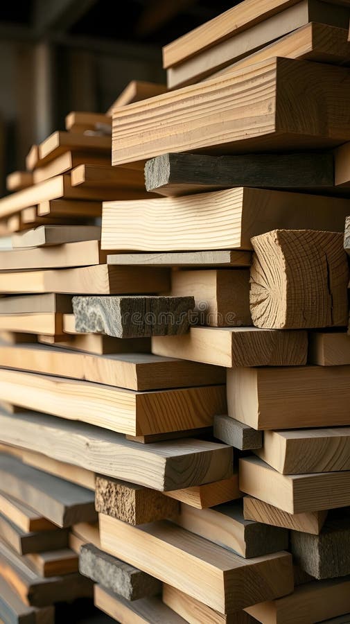 The Texture and Grain of Different Types of Wood Stock Illustration ...