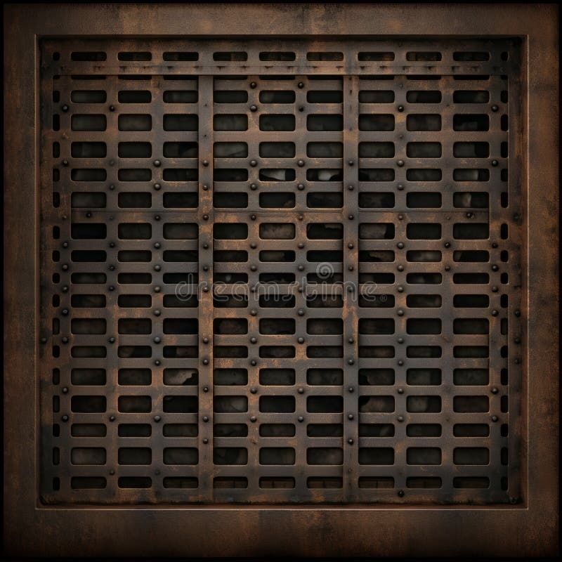 Texture Grate Floor Panel Industrial , Generated by AI Stock Illustration - Illustration of ...