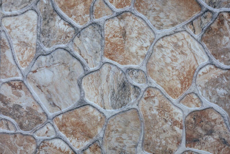 Texture of Gray Beige Stone Wall. Uneven Rough Surface of Floor ...