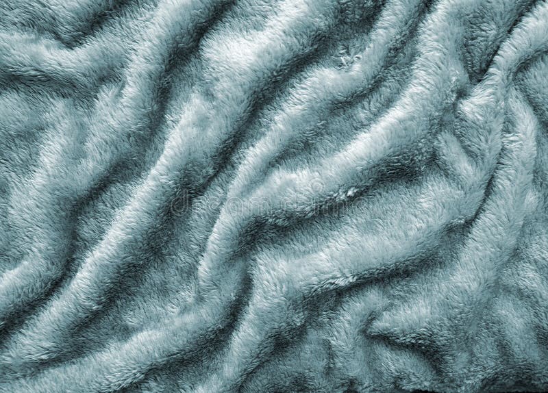 Texture of Gray-blue Artificial Fur. Wavy Folds of Artificial Fur are ...