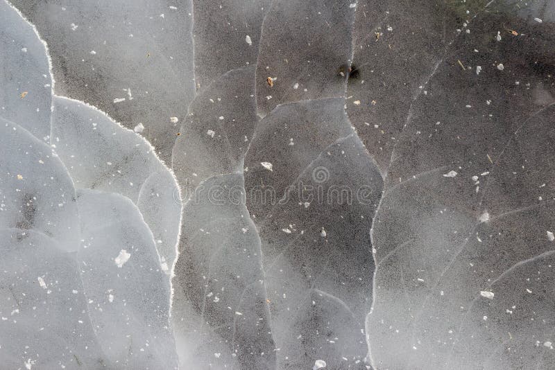 Texture of Gray Cracked Ice on a Pond Stock Image - Image of iced ...