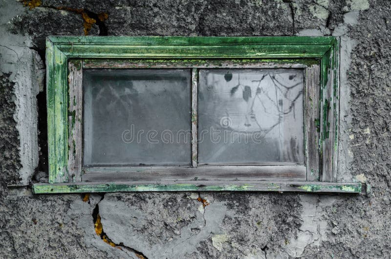 Texture Of Gray Decorative Plaster With A Large Crack And A Window ...