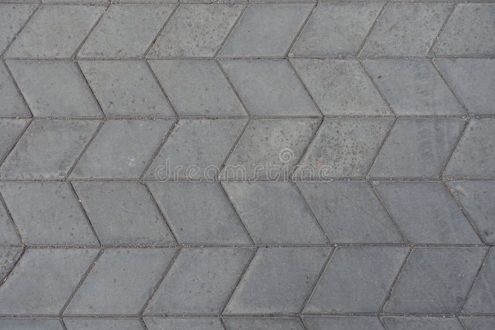 Texture of Gray Diamond-shaped Concrete Pavement with Geometric Pattern ...