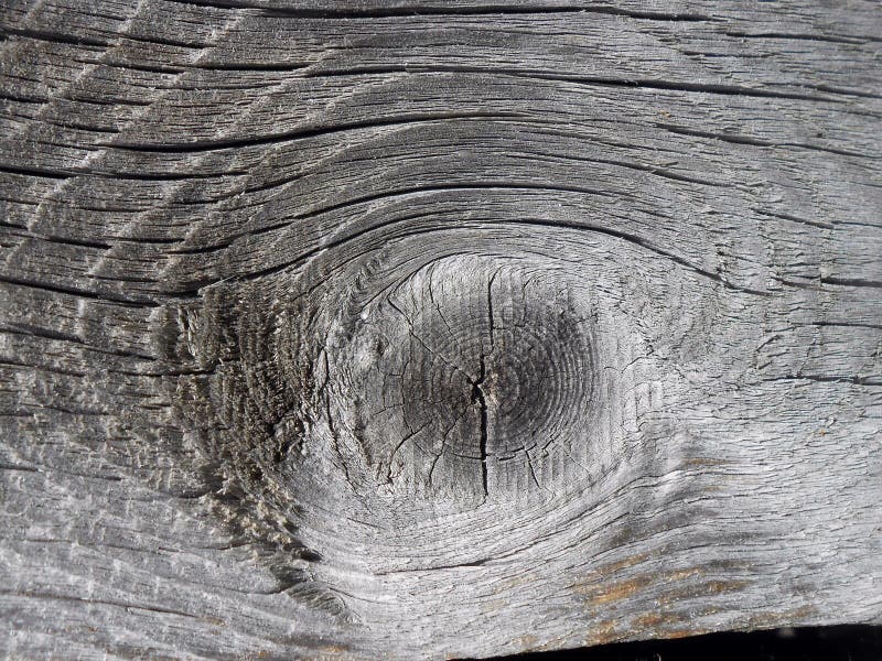 Texture of Gray Wooden Plank with Round Stock Photo - Image of ...