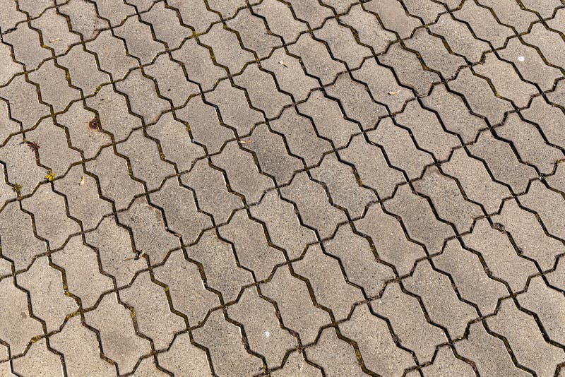 Texture of Gray Paved Path is in the Park in Autumn Stock Image - Image ...