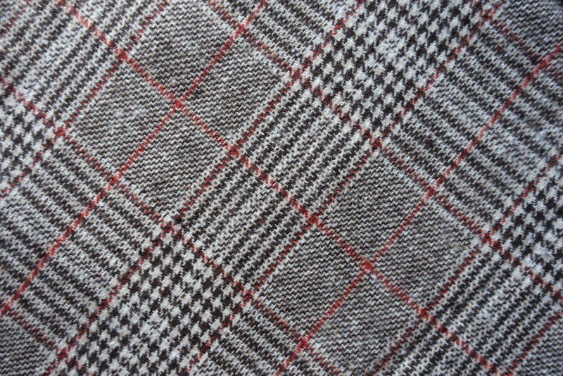 Texture of Grey and Red Glen Check Fabric from Above Stock Photo - Image of acrylic, backdrop ...