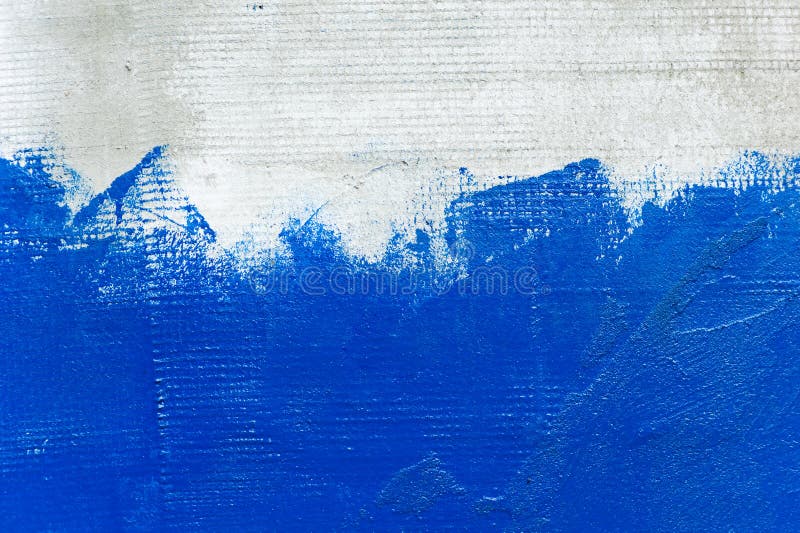 Texture of a Gray Rough Wall that is Half Painted with Bright Blue ...